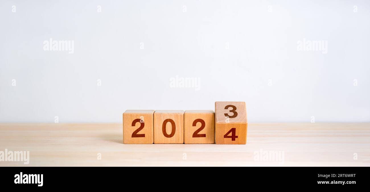2024 happy new year with change to new era concepts. Flipping the 2023 ...