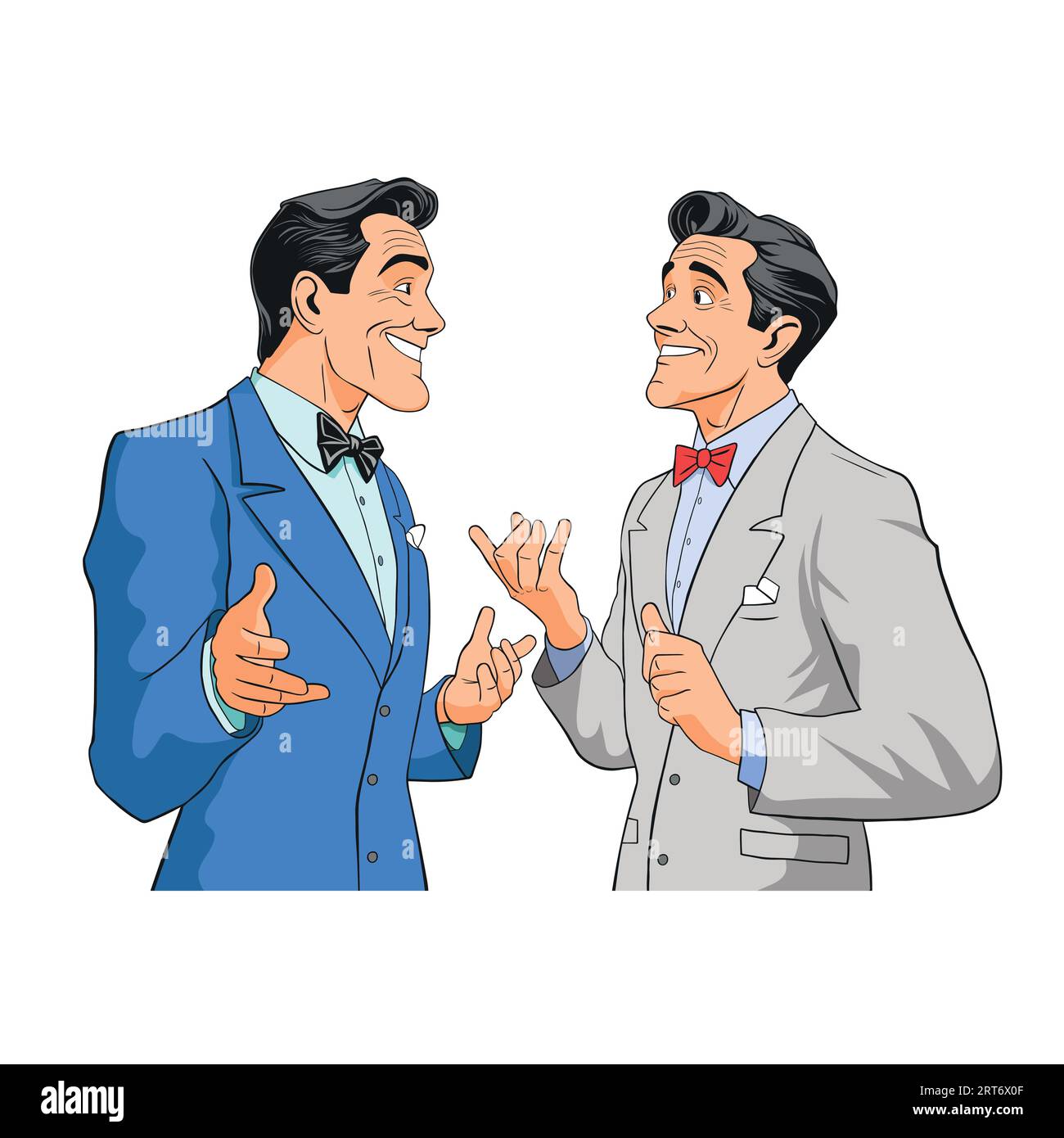 Two people talking gesture Stock Vector Images - Alamy