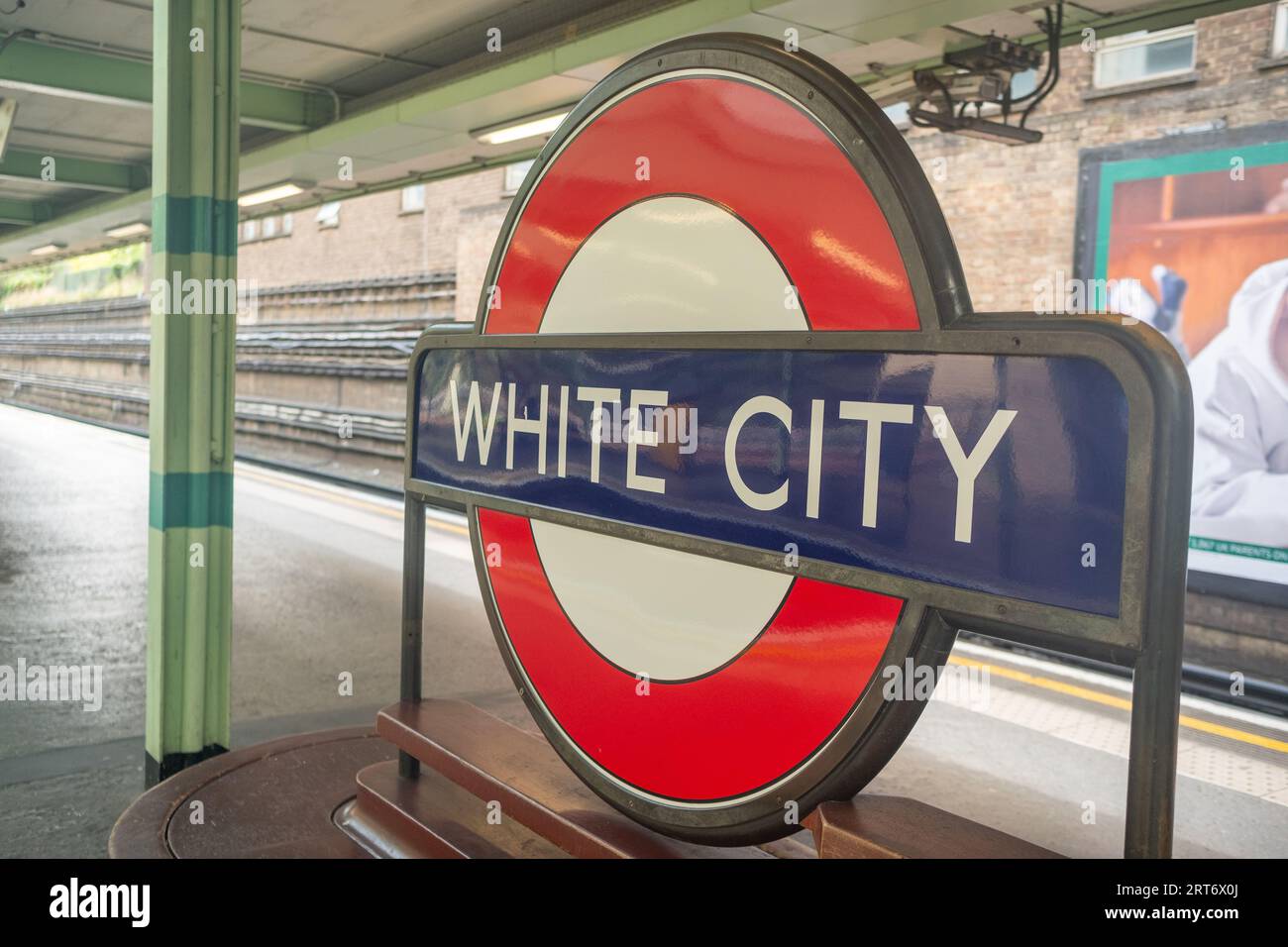 LONDON- AUGUST 15, 2023: WHite City underground station in Shepherds ...