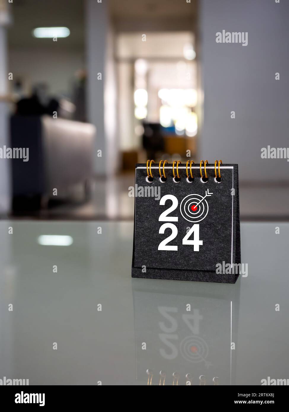 Happy new year 2024 banner background. 2024 numbers year with target ...
