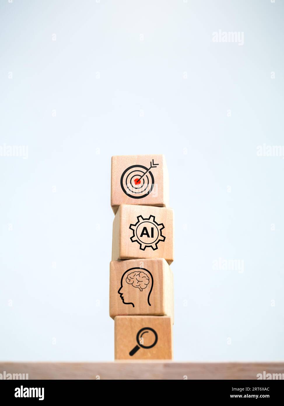 Business success with artificial intelligence support concept. Goal ...