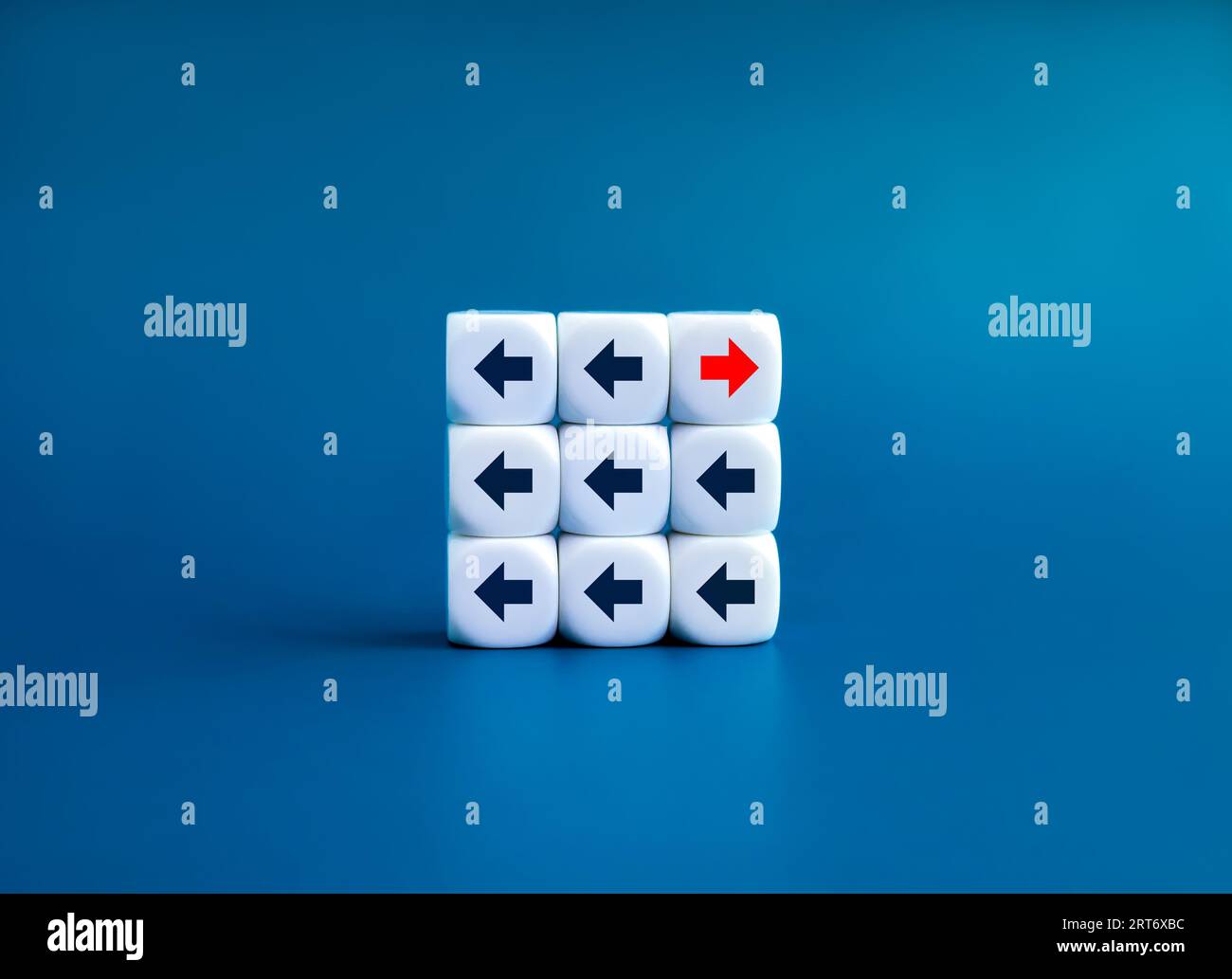 Leadership, opposite, disrupt, unique, think different way and stand ...