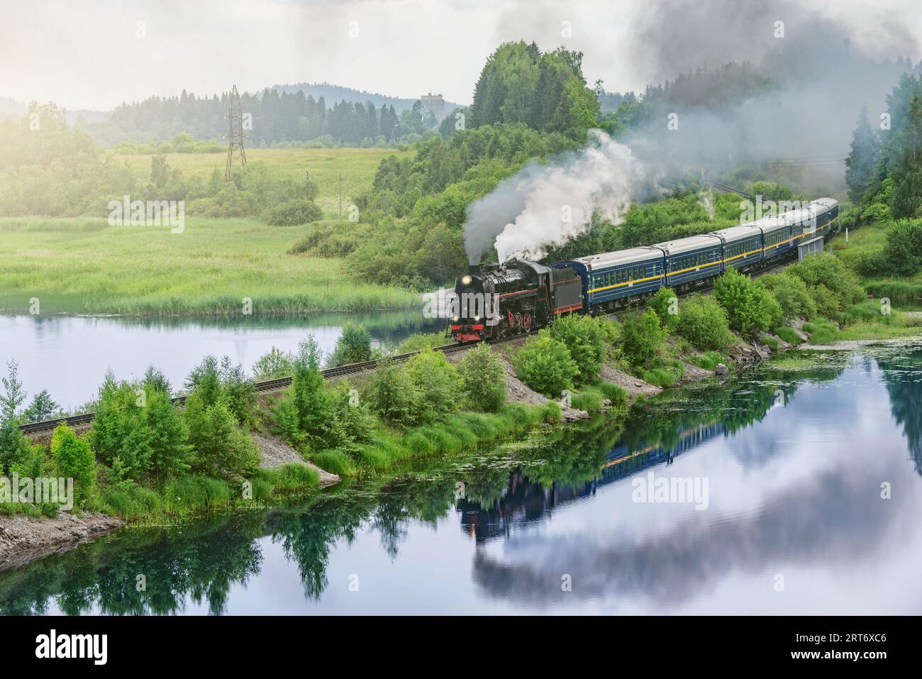Steam locomotive moves along hi-res stock photography and images - Alamy