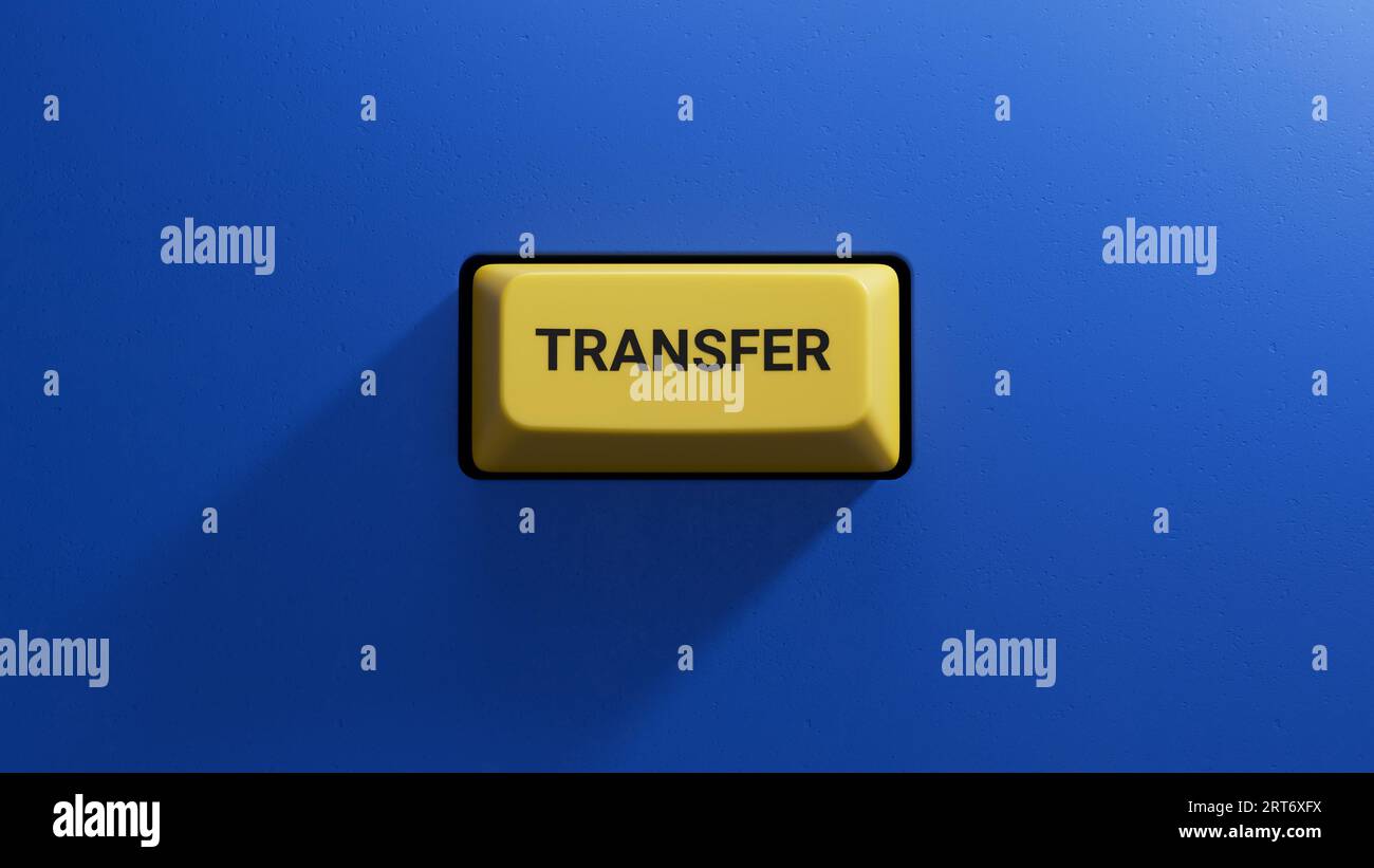 Transfer.3D illustration of button of keyboard of a modern computer ...
