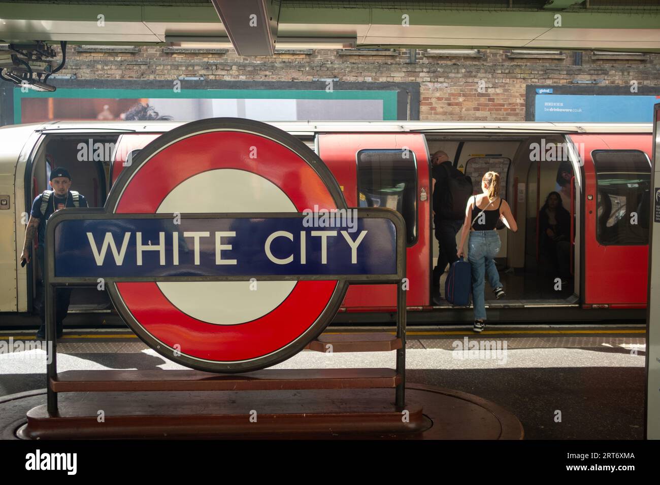 LONDON- AUGUST 15, 2023: WHite City underground station in Shepherds ...