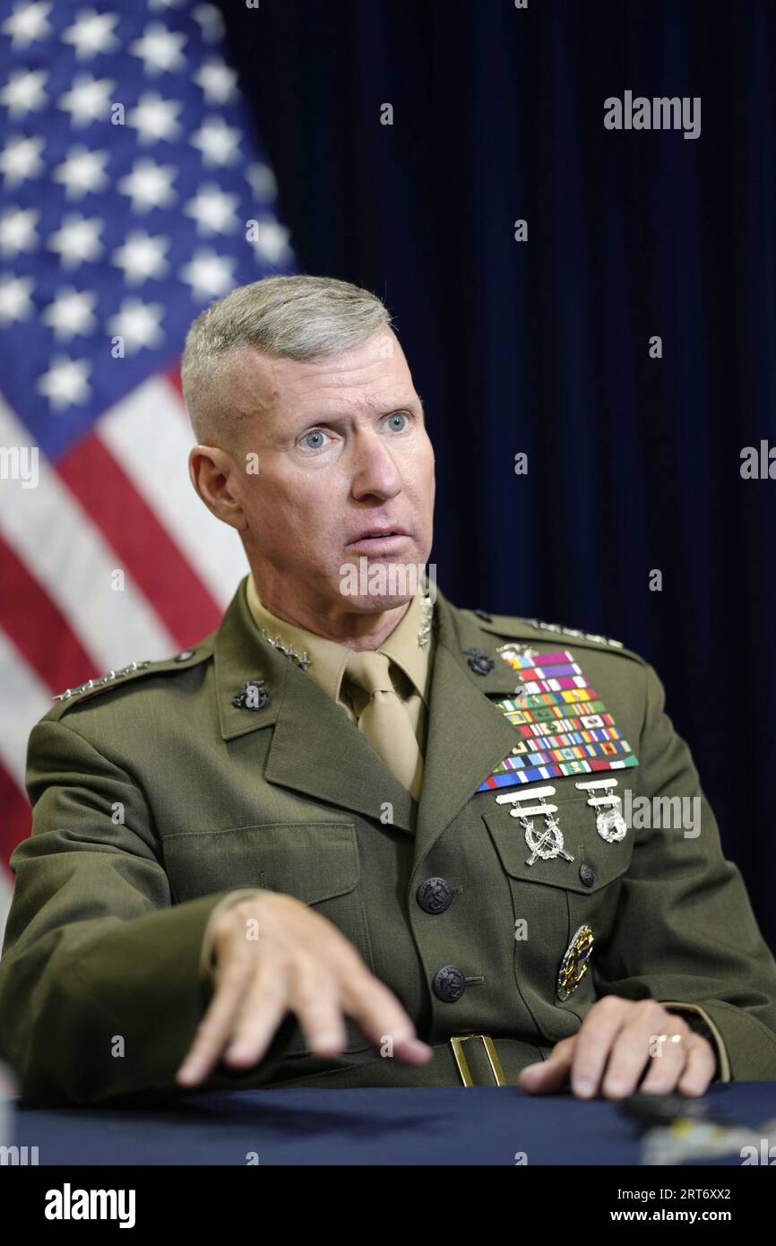 Gen. Eric Smith, assistant commandant of the U.S. Marine Corps, speaks ...