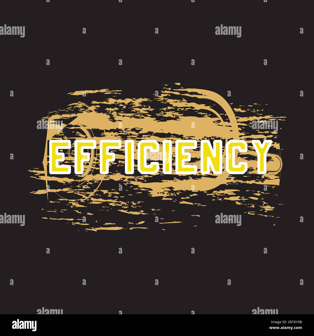 Efficiency lettering text effect typography dark t shirt design Stock ...