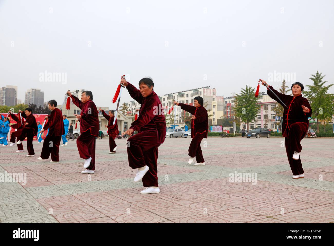LUANNAN COUNTY, China - October 15, 2017: Taiji Sword performance in ...