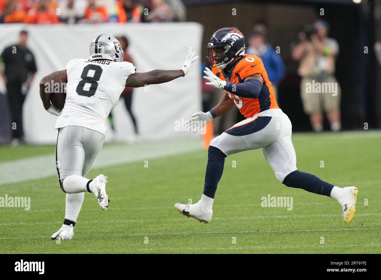 Denver, United States. 10th Sep, 2023. Las Vegas Raiders running back ...