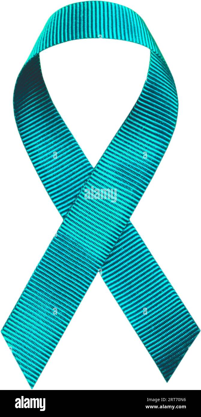 A close-up shot of a navy blue ribbon on a white background, with the ...