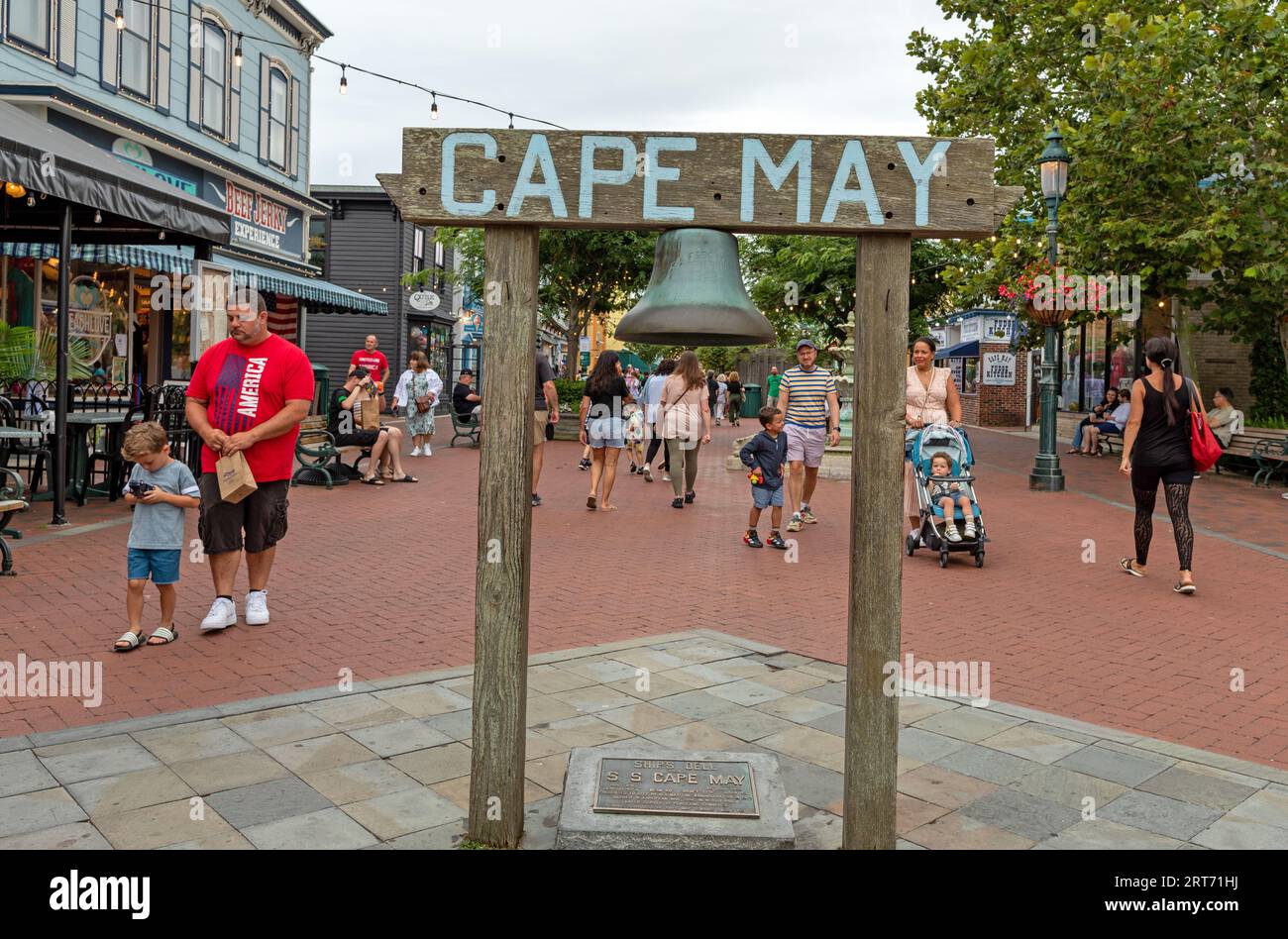 Cape May bell Sign New Jersey USA Stock Photo - Alamy