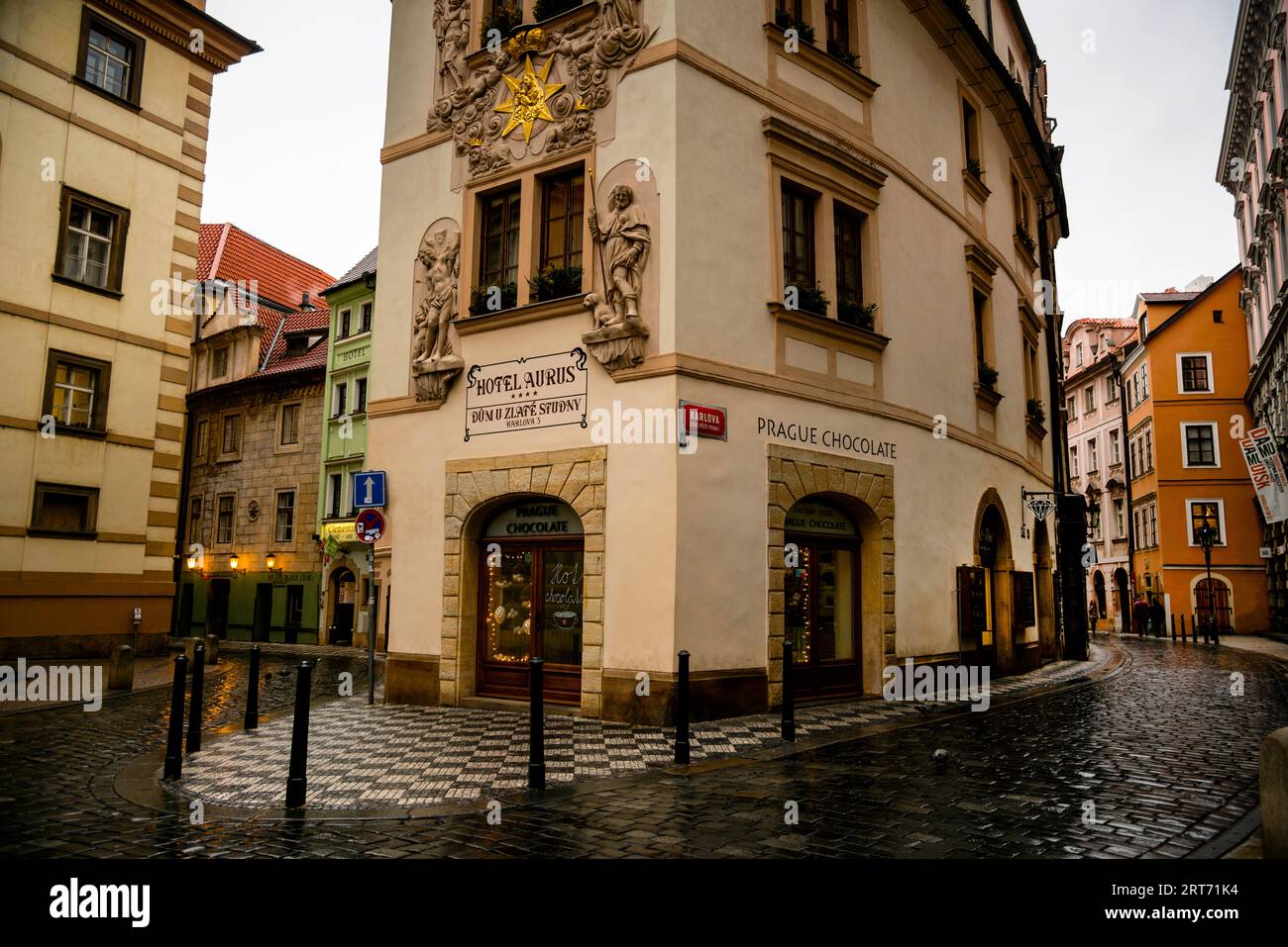 16th century medieval architecture in the heart of Prague, Czech ...