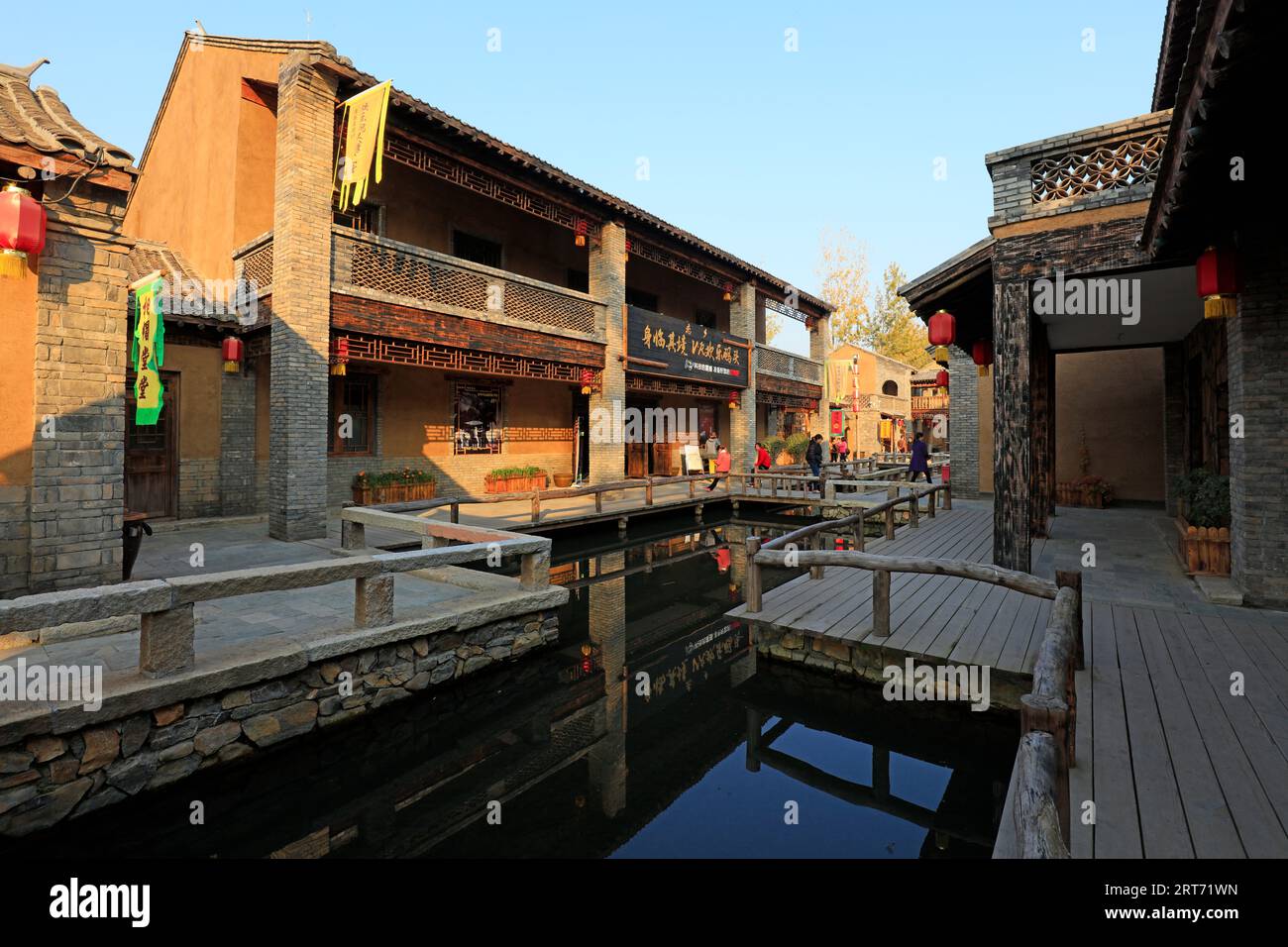 Architectural scenery of Taihang water town，Yi County, Hebei Province ...