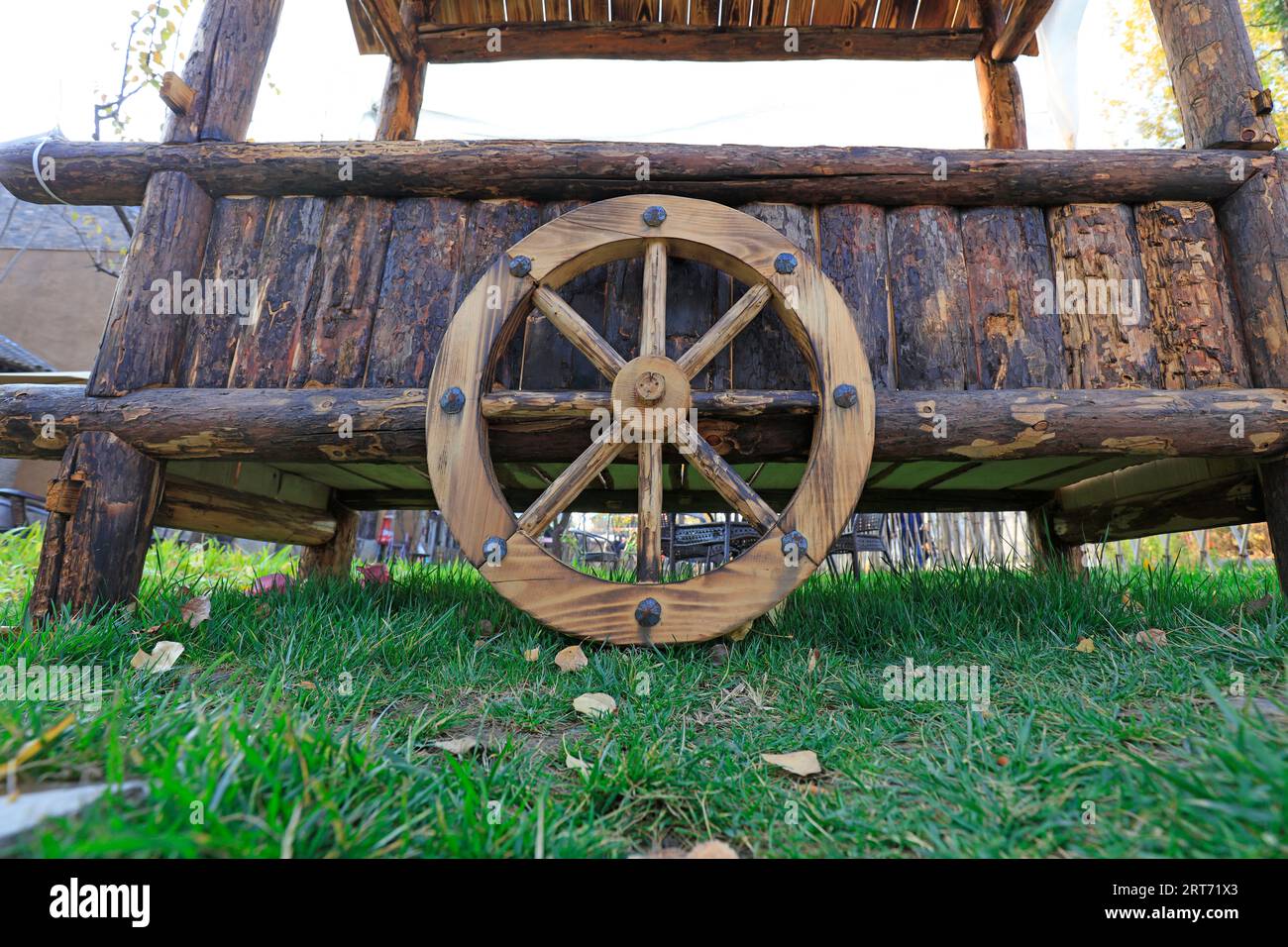 Wooden wheels in ancient China Stock Photo - Alamy
