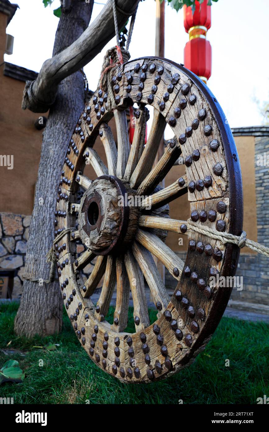 Wooden wheels in ancient China Stock Photo - Alamy
