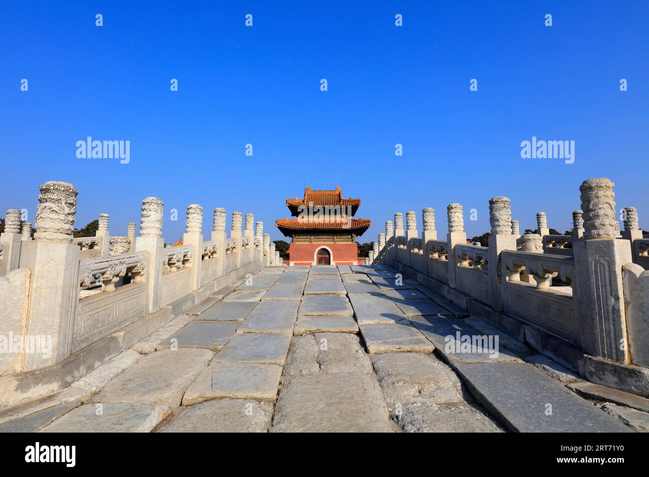 Architectural landscape of royal mausoleum in Qing Dynasty, Yi County ...