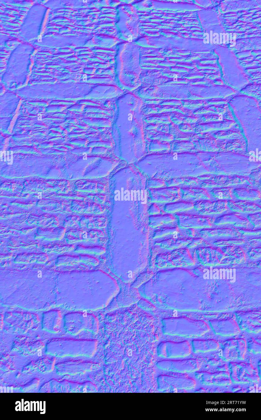 Medieval pavement background in normal map. 3D illustration Stock Photo ...