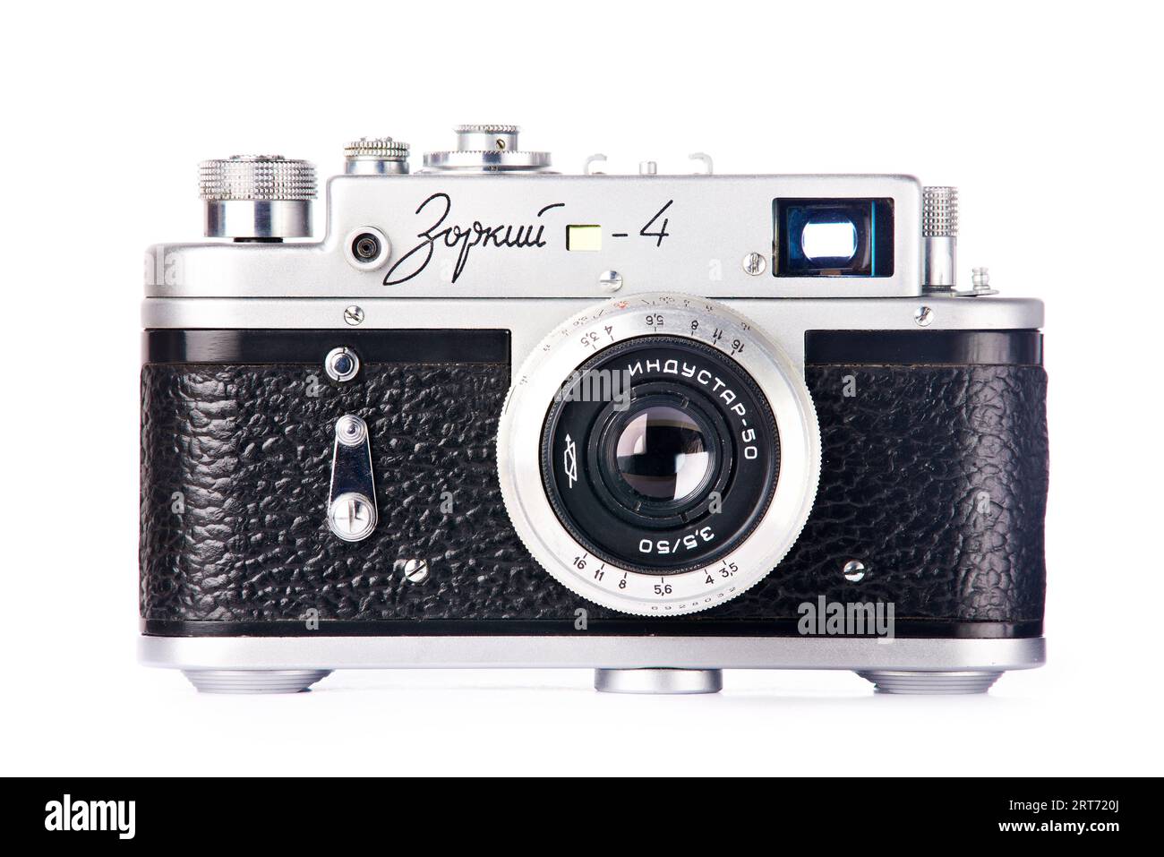 Moscow , RUSSIA - April 27, 2020: Old retro soviet rangefinder vintage ...