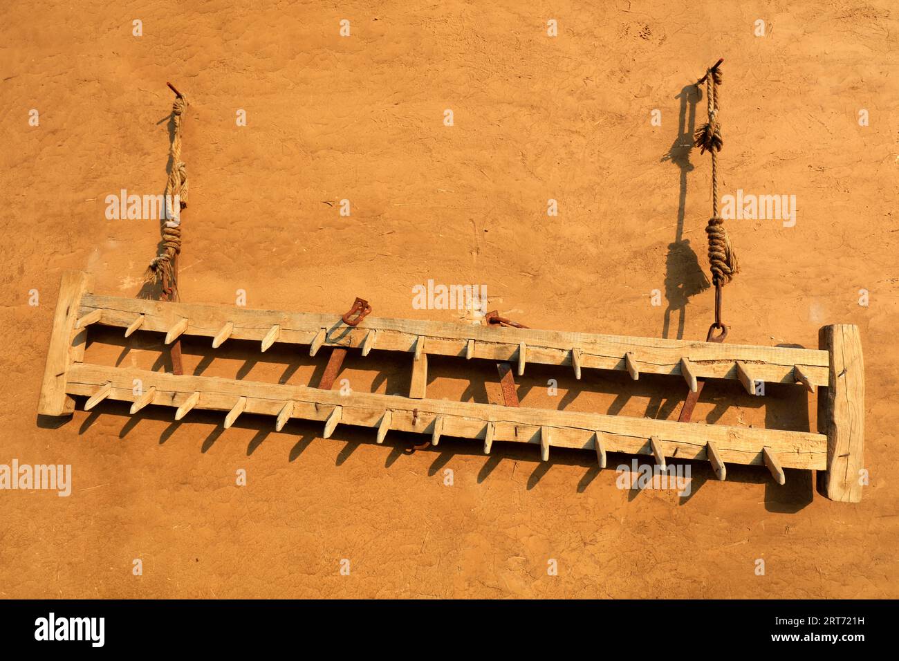 Traditional harrow plough in ancient China Stock Photo - Alamy