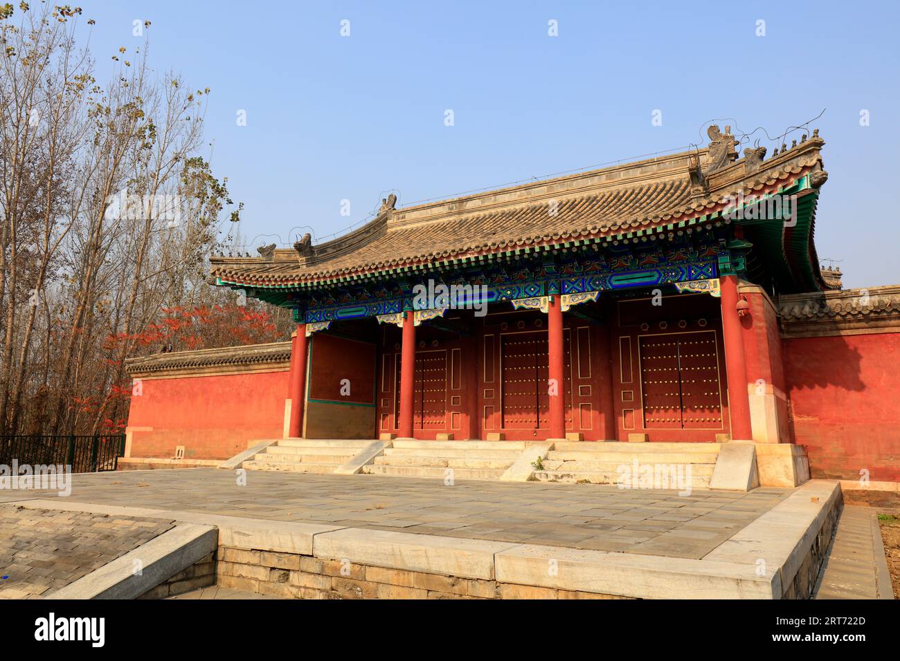 Architectural landscape of royal mausoleum in Qing Dynasty, Yi County ...