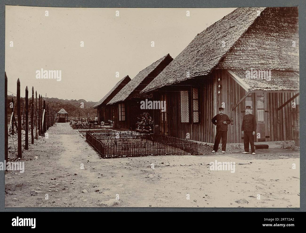 Colonial Dutch Empire in Indonesia, 1900, Buildings in bivouac Lampahan ...
