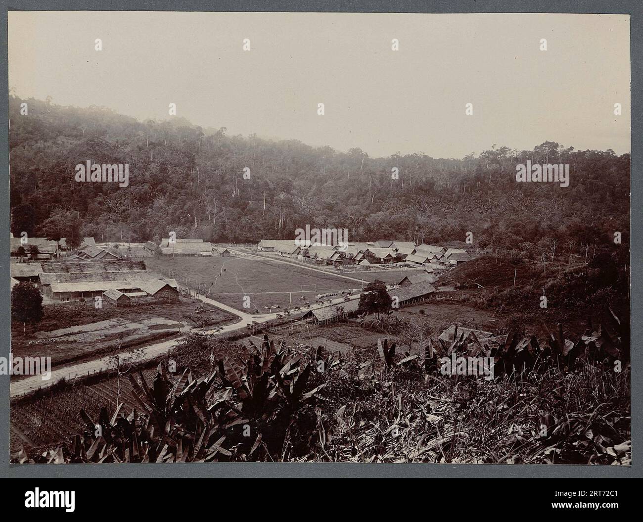 Colonial Dutch Empire in Indonesia, 1900, View from the hills of the ...