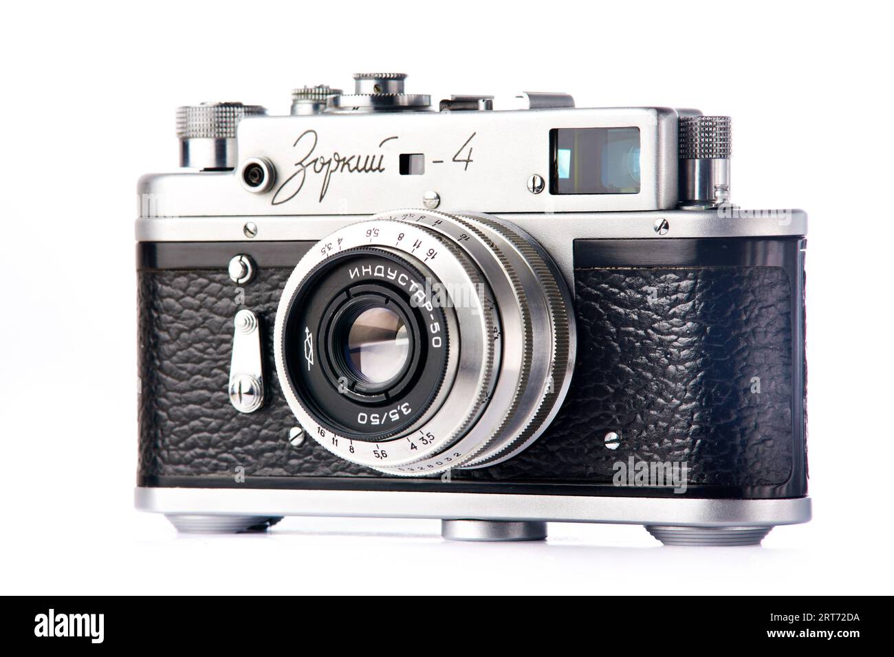Moscow , RUSSIA - April 27, 2020: Old retro soviet rangefinder vintage ...
