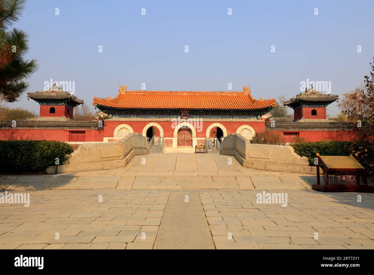 Architectural landscape of ancient temples, Yi County, Hebei Province ...