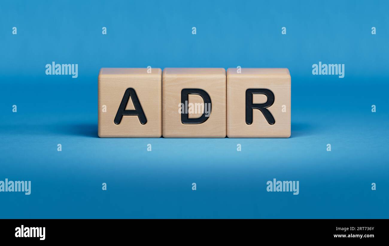 American Depositary Receipt acronym ADR. Business concept.3D rendering ...