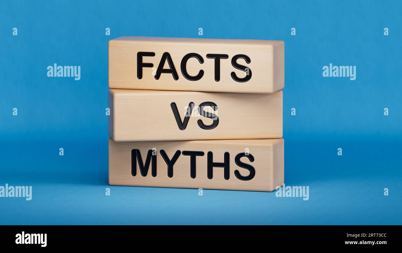 Facts vs myths symbol. Concept words Facts vs myths on wooden blocks ...