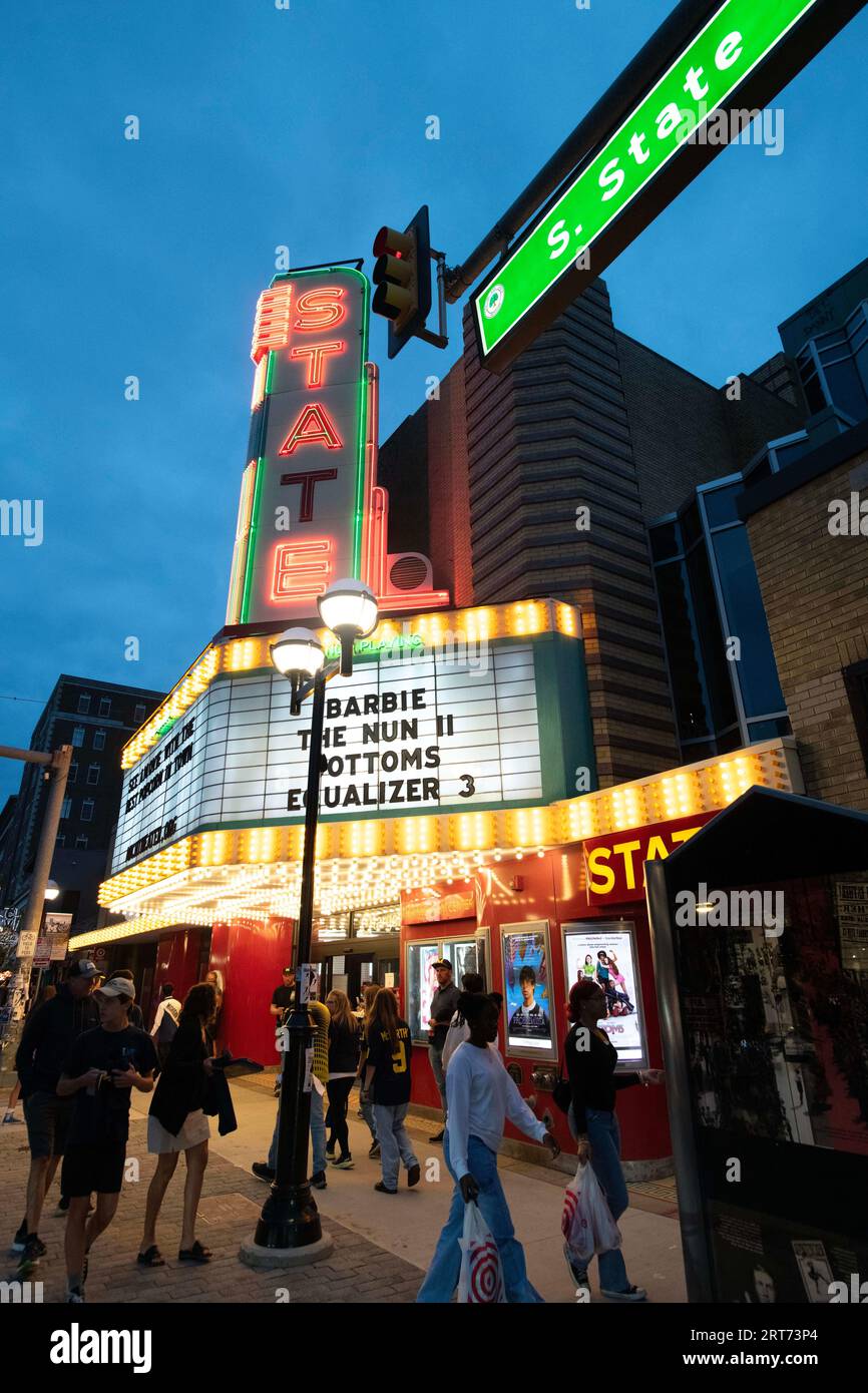 Ann Arbor, Michigan, USA. 9th Sep, 2023. People walk past the State ...