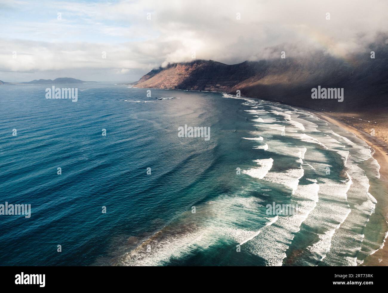 Aerial beach cliff waves hi-res stock photography and images - Alamy