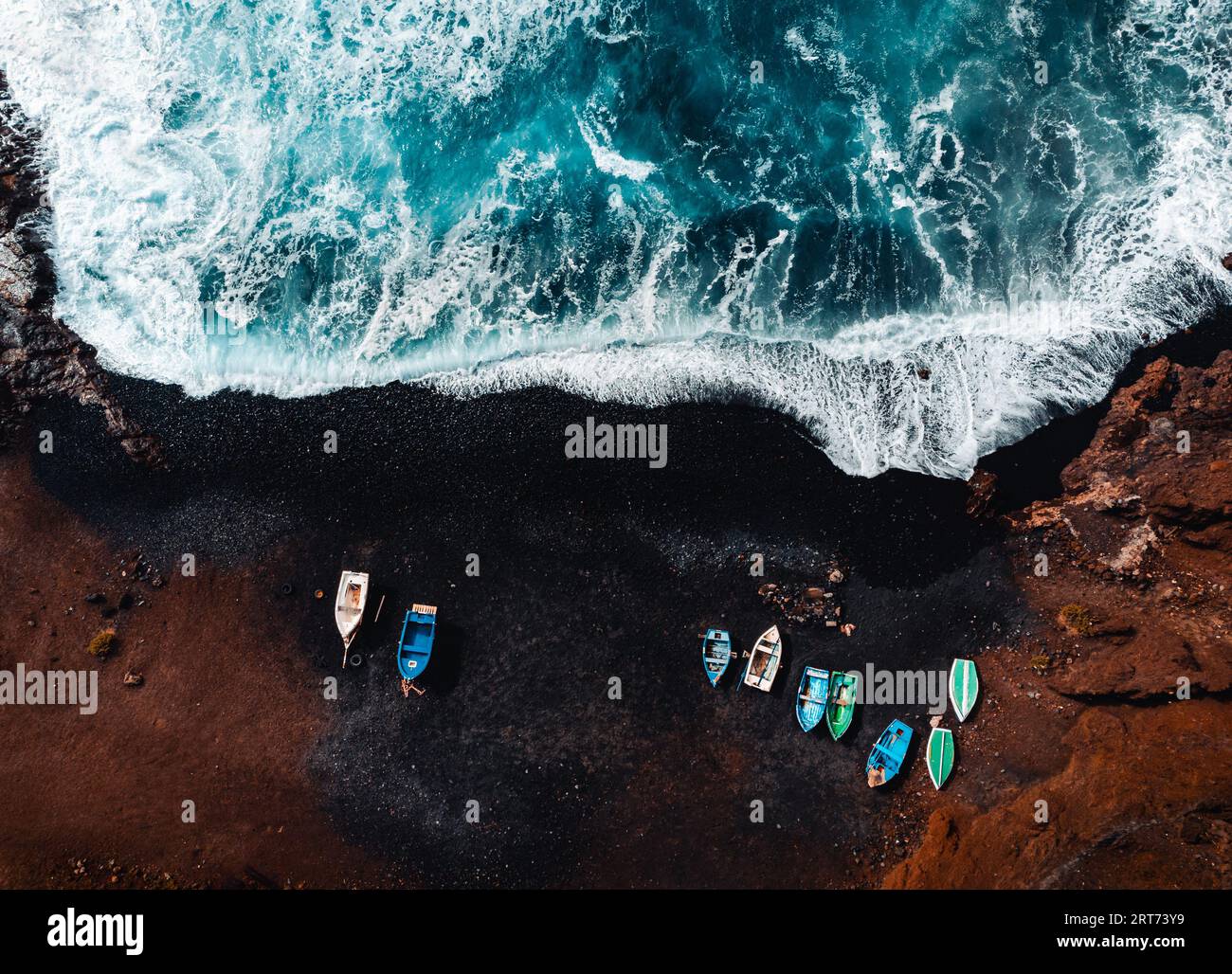 Aerial beach cliff waves hi-res stock photography and images - Alamy