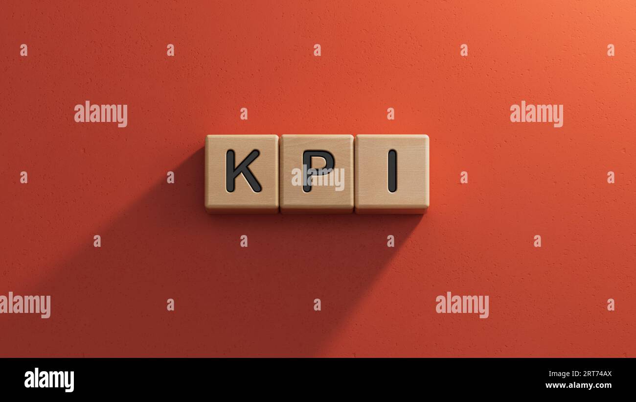KPI - wooden blocks with letters, key performance indicator KPI concept ...