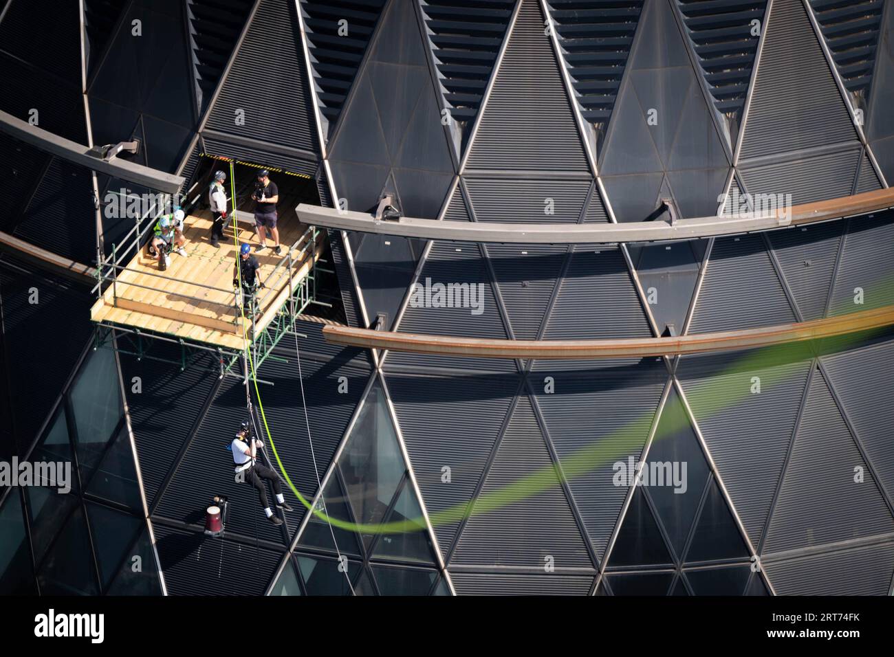 EDITORIAL USE ONLY London, UK. 09th Sep 2023. Participants zip wire ...