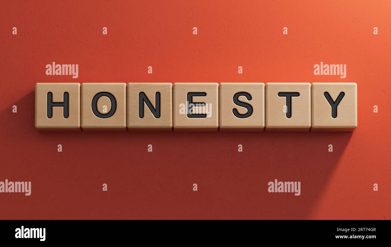 Honesty word concept made hi-res stock photography and images - Alamy