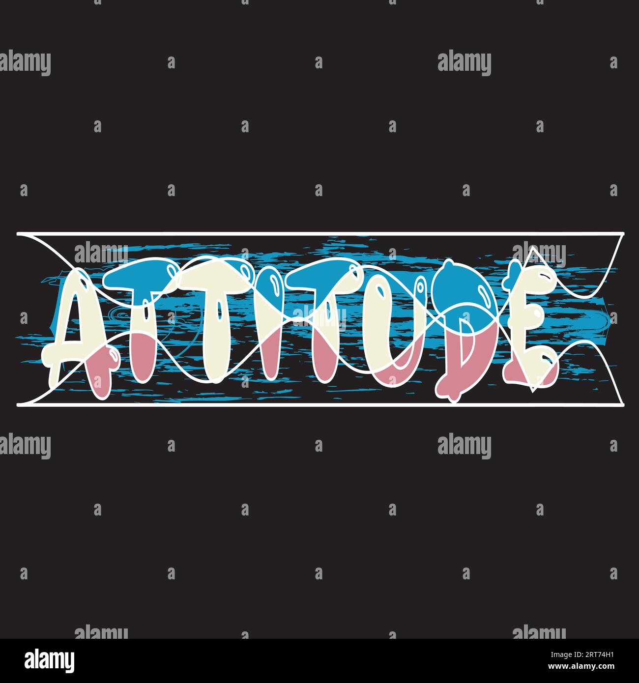 Attitude lettering text effect typography dark t shirt design Stock ...