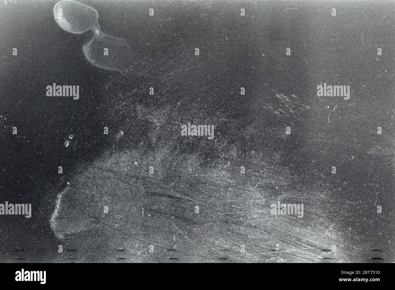 Blank grained film strip texture background with heavy grain, dust and ...