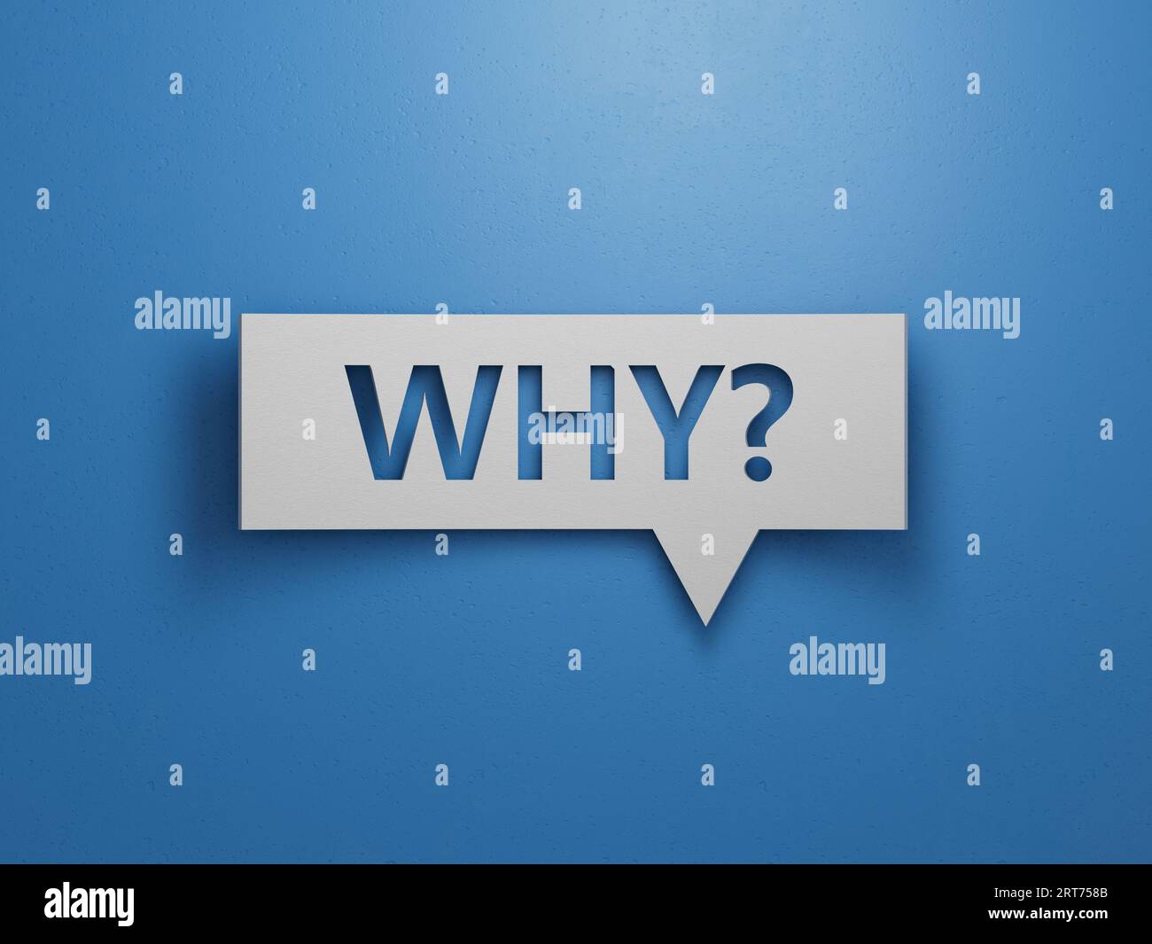 Why? - Speech Bubble. Minimalist Abstract Design With White Cut Out ...