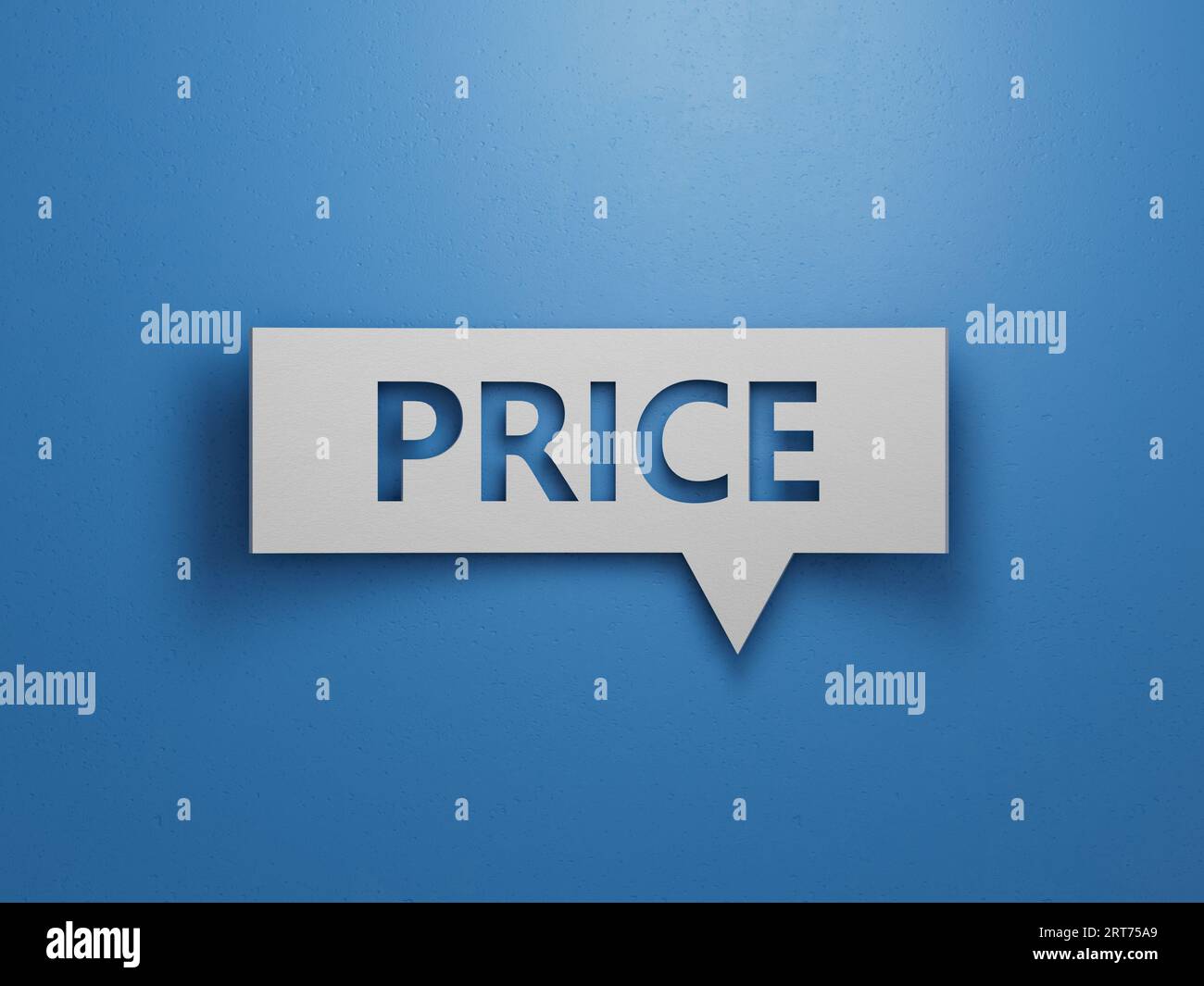 Price - Speech Bubble. Minimalist Abstract Design. White Cut Out Paper ...