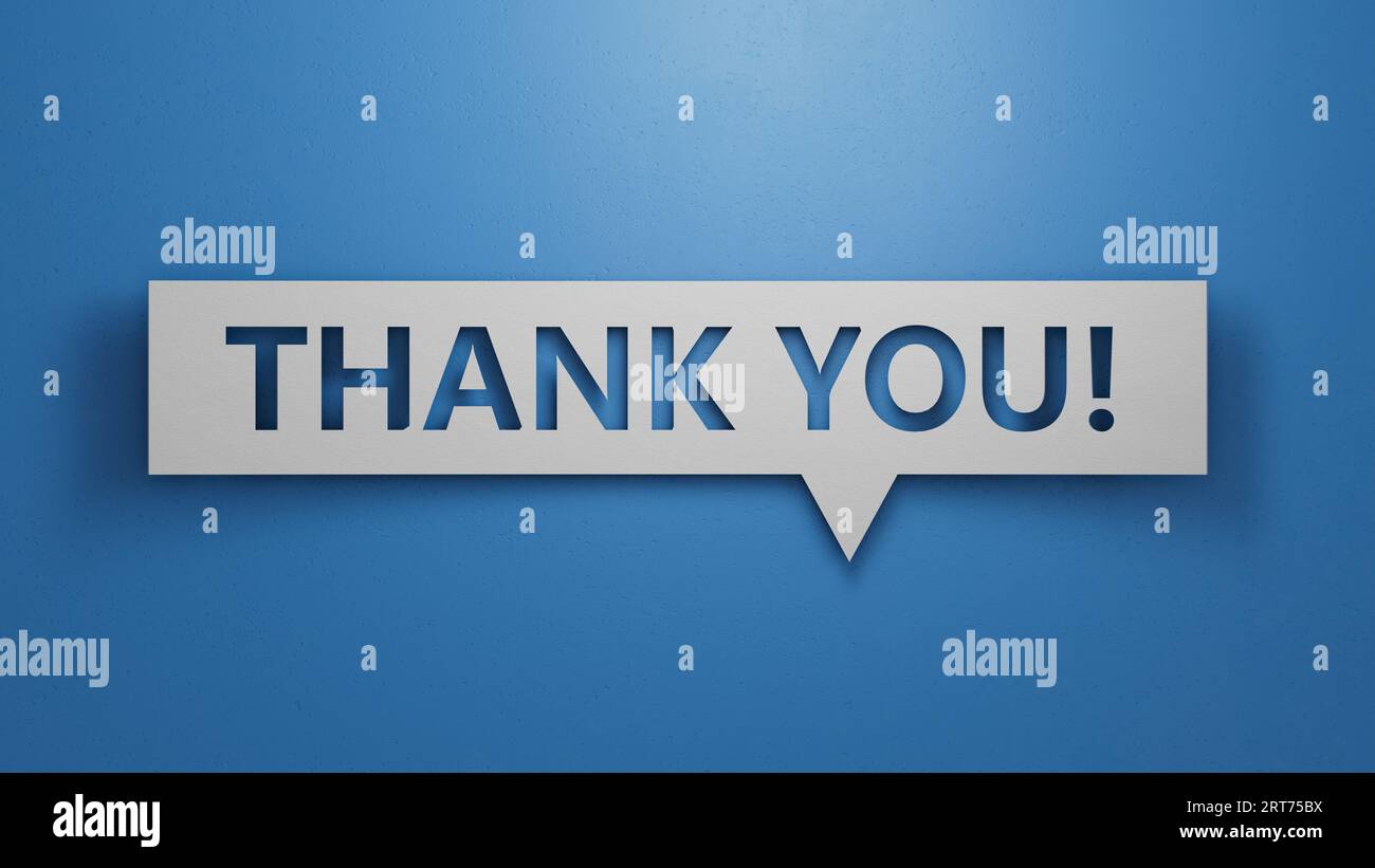 Speech Bubble. Thank You Message. Expressing Gratitude, Acknowledgment ...