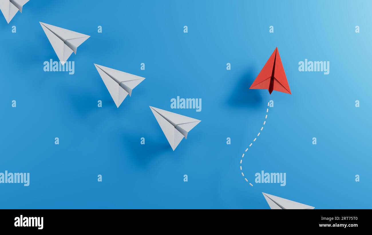 Paper planes different directions hi-res stock photography and images ...
