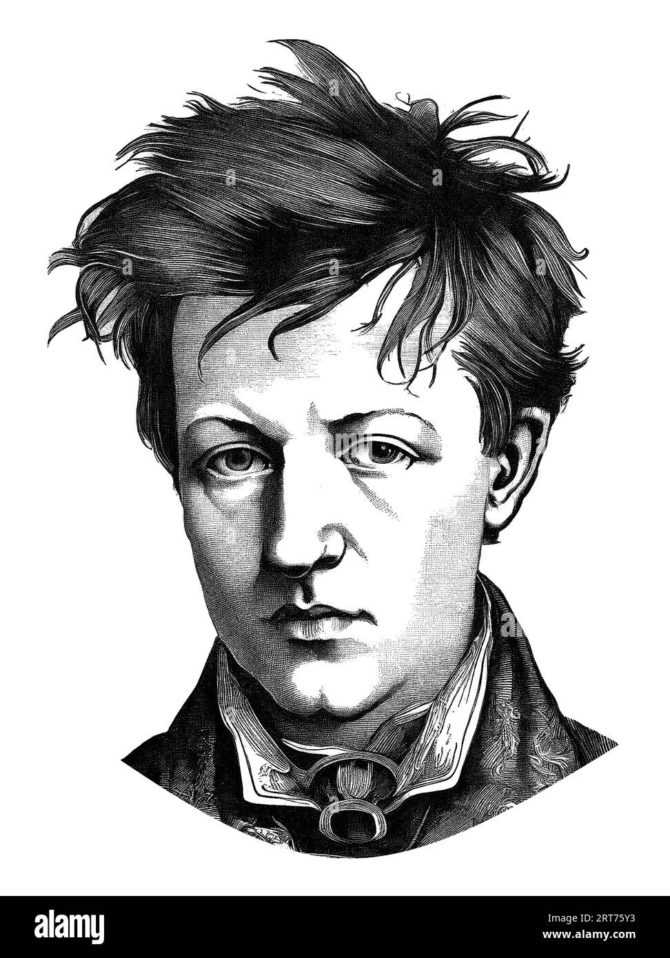 Cartoon Arthur Rimbaud of french poet Stock Vector Image & Art - Alamy