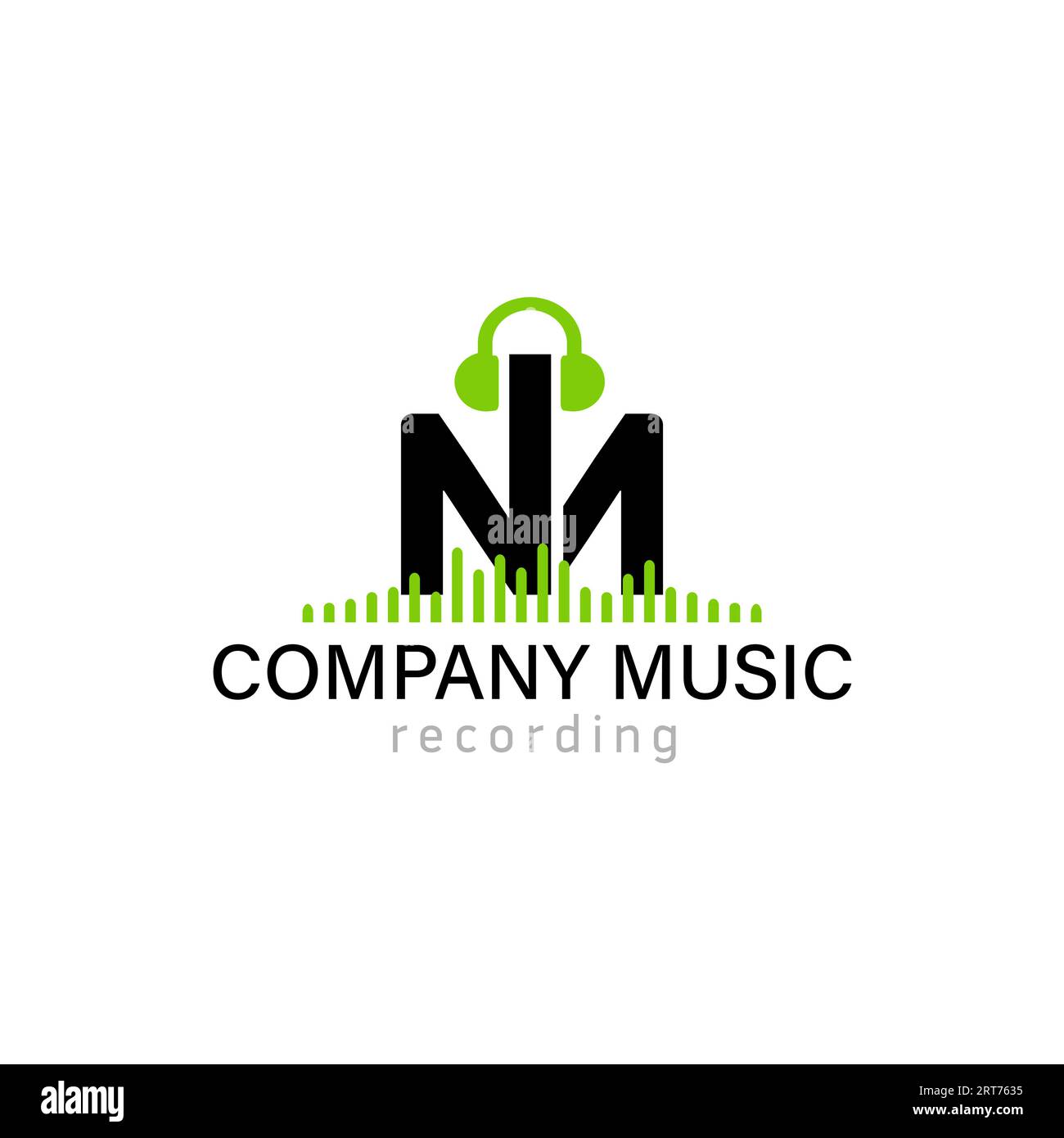 Company music logo design Element. Logo Emblem Monogram N M. Initial ...