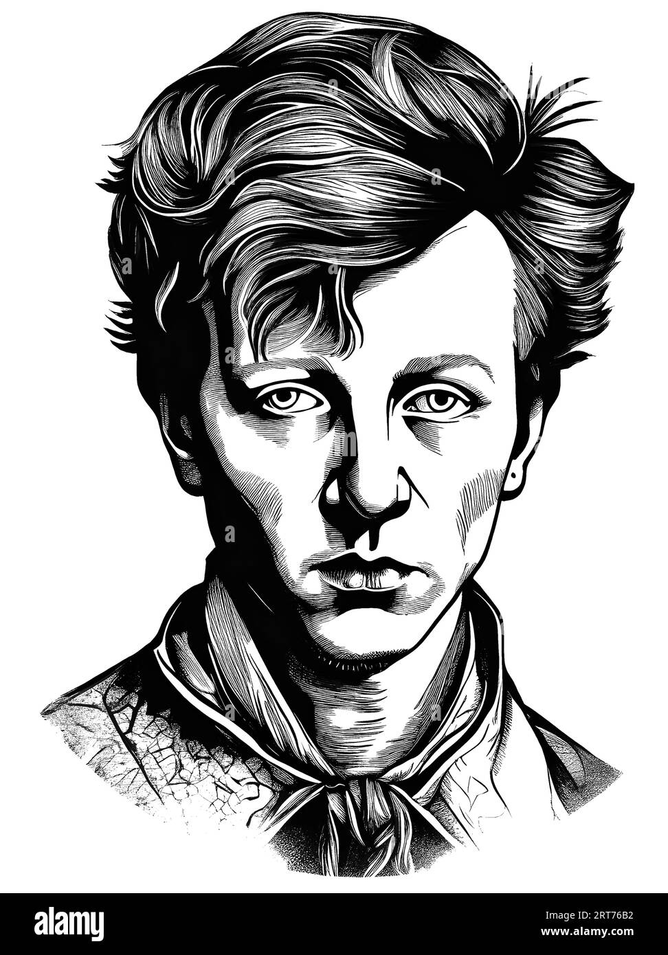 Portrait of Jean Nicolas Arthur Rimbaud Stock Vector Image & Art - Alamy