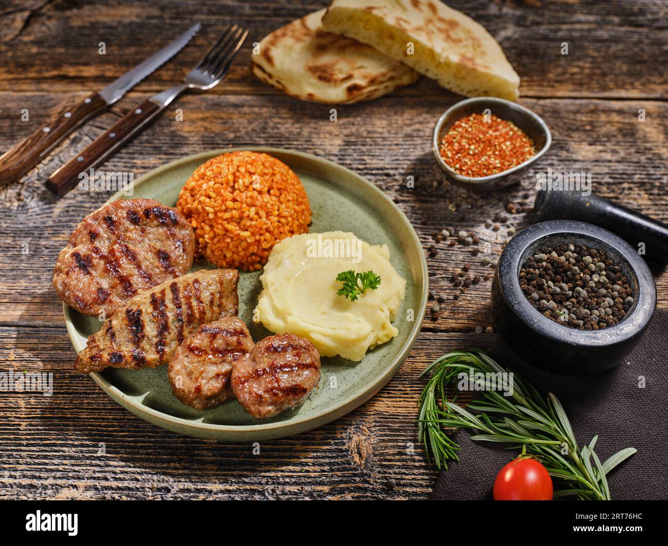 picture of Turkish traditional food yogurt, with a nice wooden ...