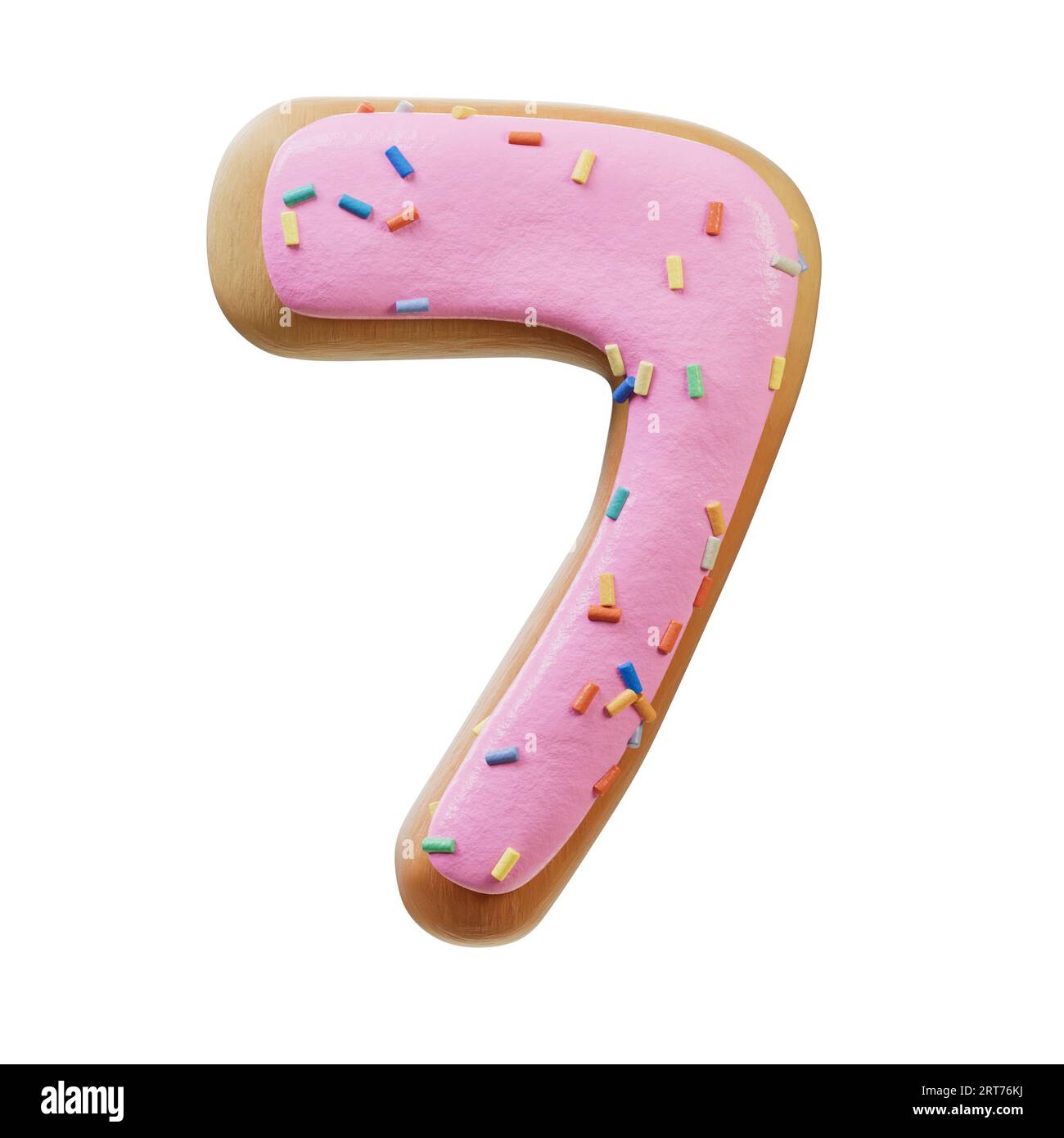 Rose Glazed Donut font alphabet number with tasty decoration on top of ...