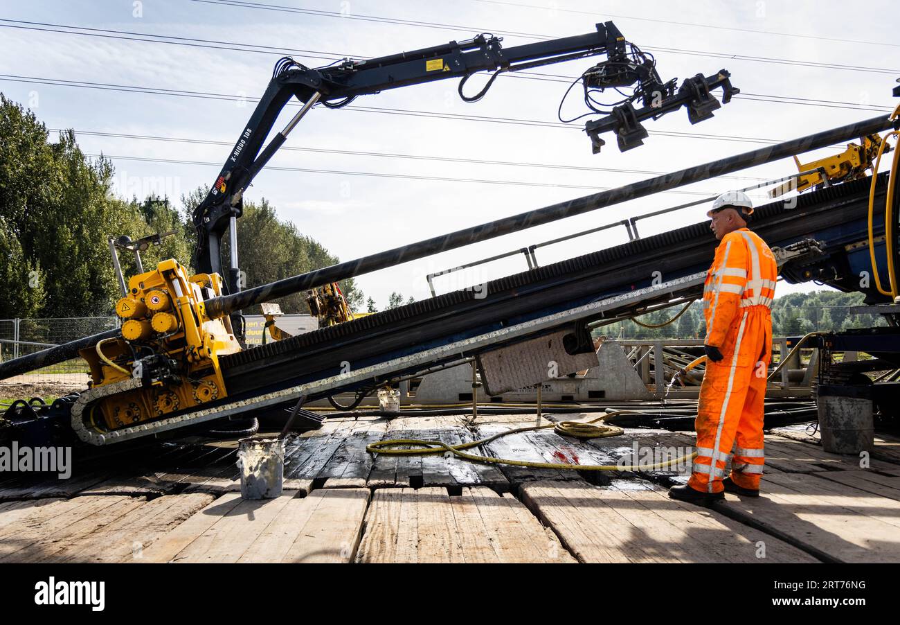 BREDA - The start of an electrical drilling to install an underground ...