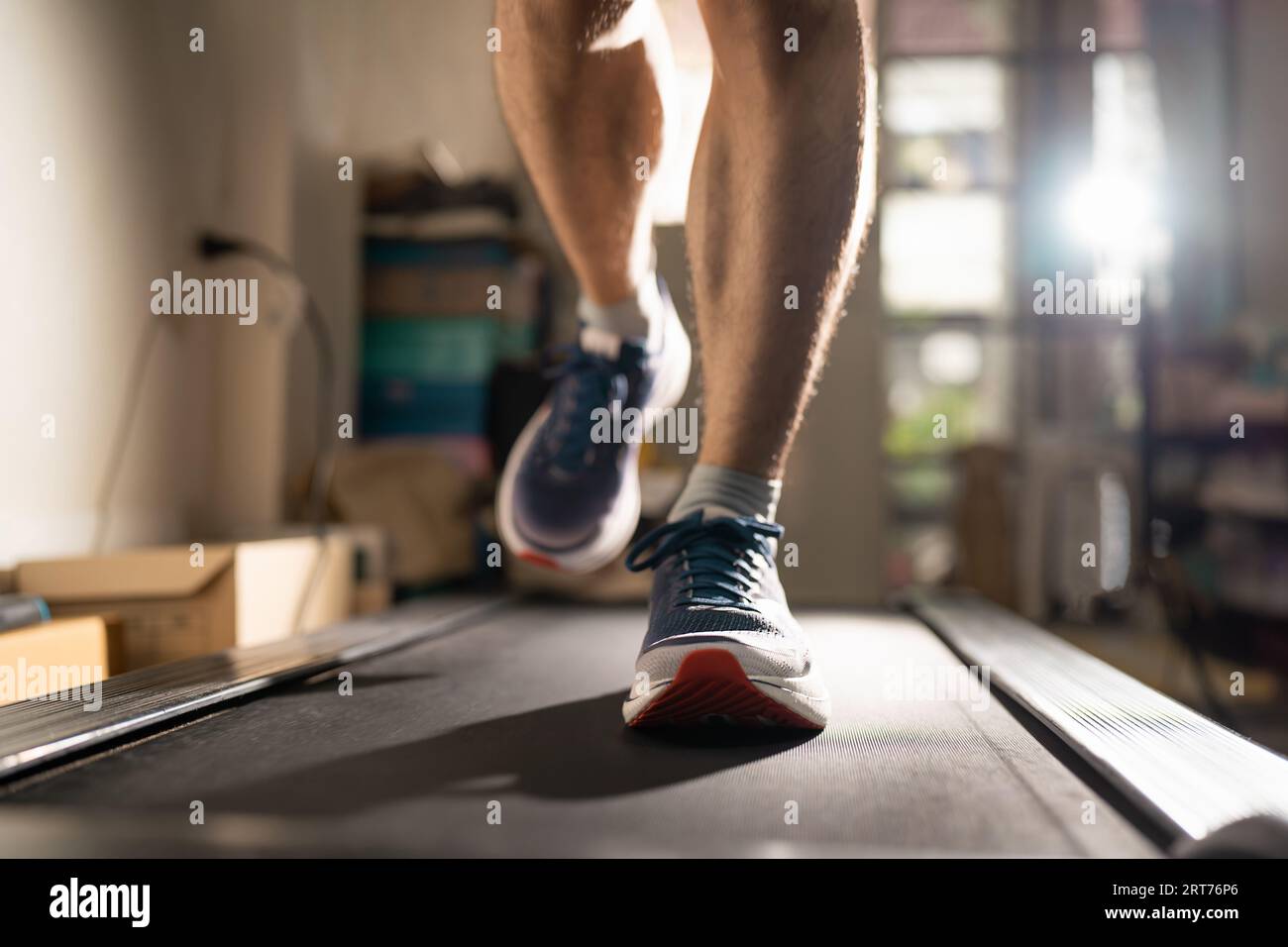 Man treadmill home hi-res stock photography and images - Alamy