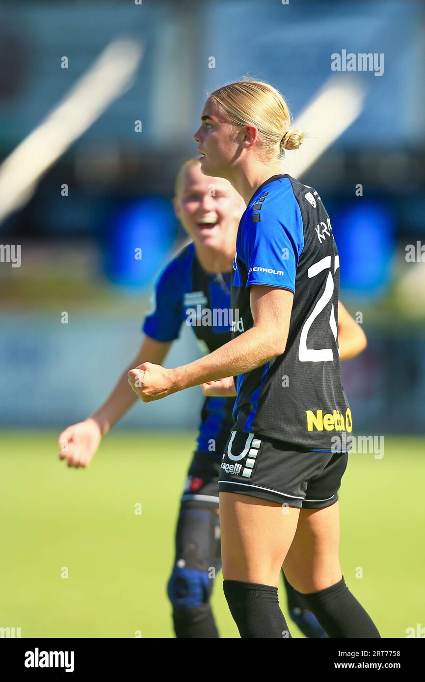 Koege, Denmark. 09th, September 2023. Cornelia Kramer (20) of HB Koege scores during the UEFA ...